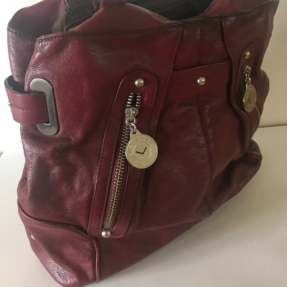 Via Spiga | Bags | Via Spiga Large Red Leather Shoulder Bag | Poshmark